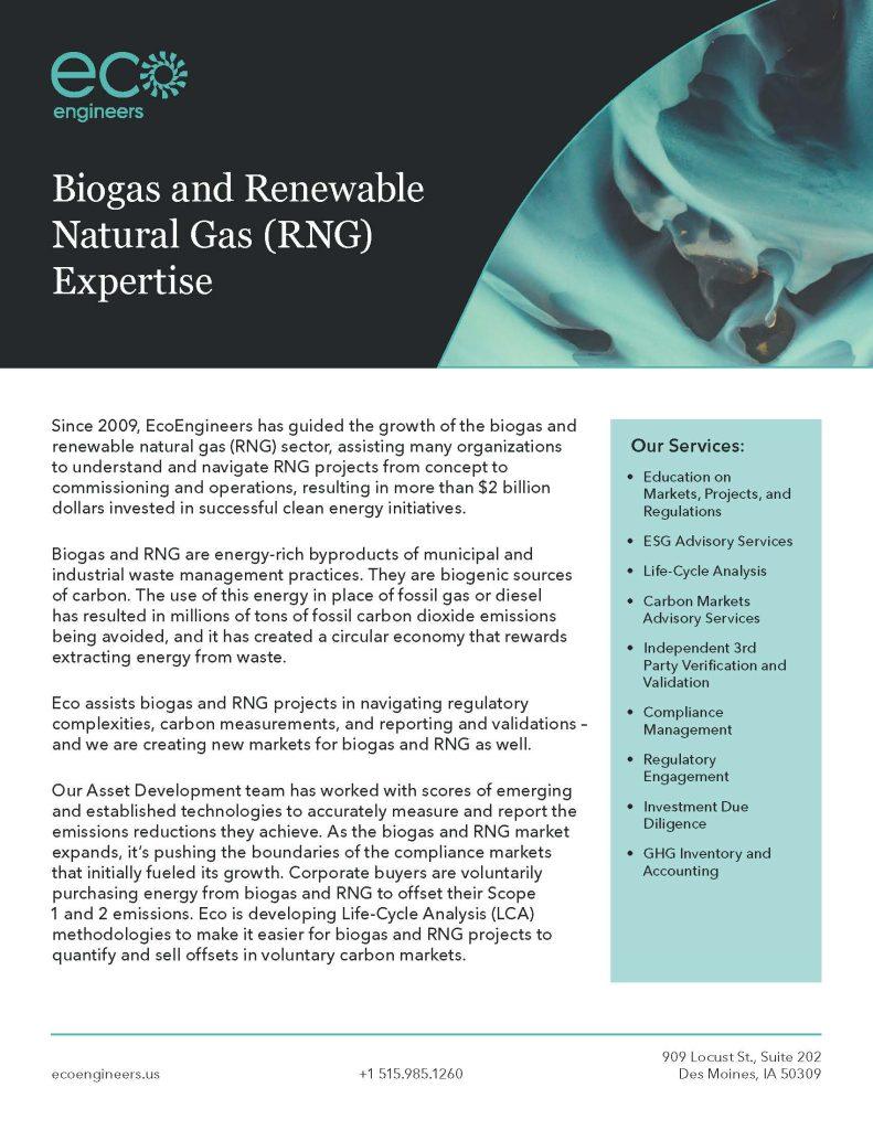 Renewable Natural Gas and Asset Development Consulting - EcoEngineers