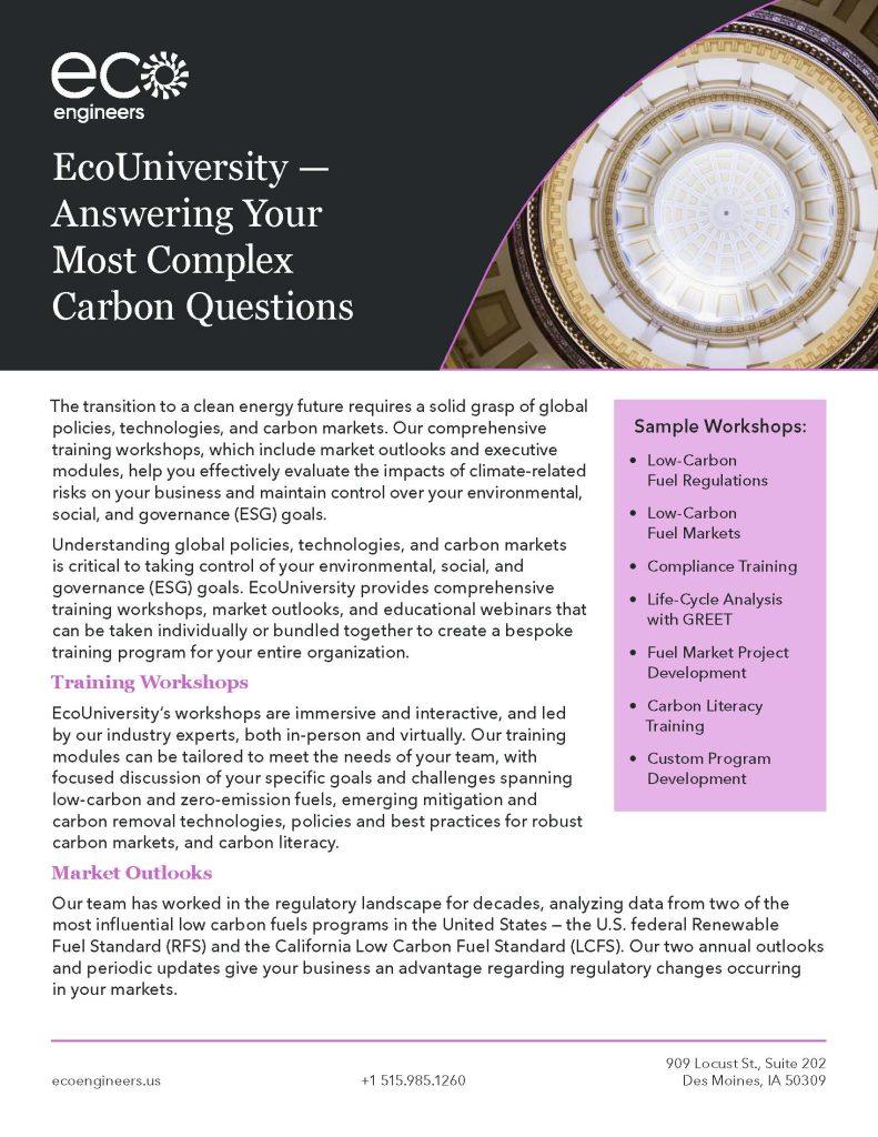 EcoUniversity — Answering Your Most Complex Carbon Questions - EcoEngineers